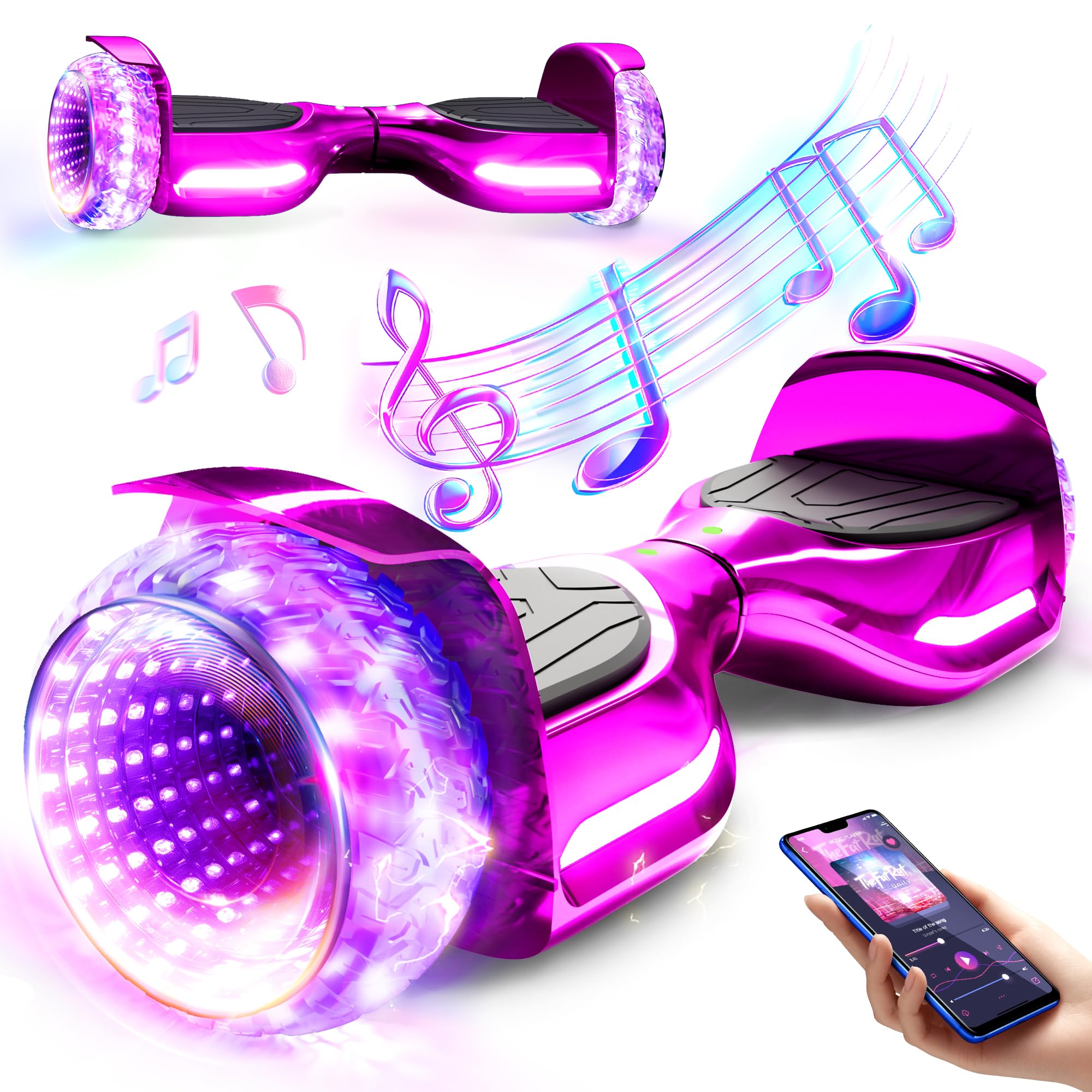 Amazon.com : LIEAGLE Scooter, 6.5" Scooters With Dynamic LED Lights ...