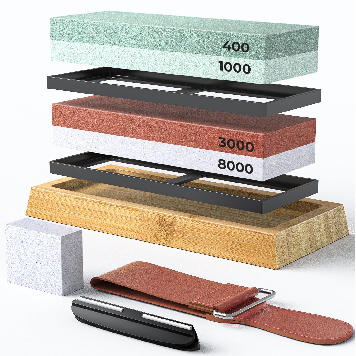 Snapklik.com : AINOPE Knife Sharpening System, Professional Whetstone 4 ...