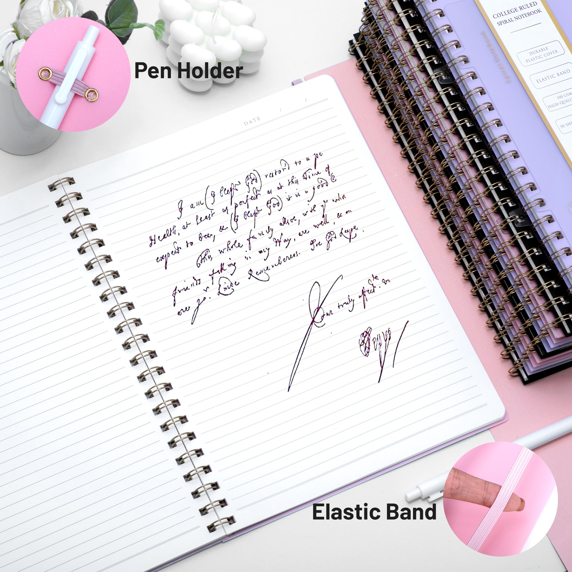 Snapklik.com : Yoment Spiral Notebook 8.5 X 11 A4 Large Notebooks For ...