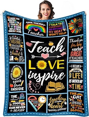 Amazon.com: Teacher Gifts Blanket - Teacher Appreciation Gifts for Women Men - Best Teacher ...