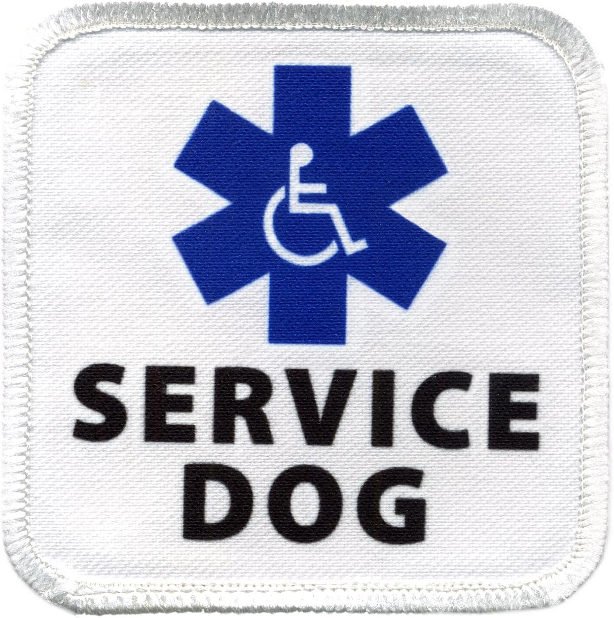 Amazon.com: Creative Clam Service Dog Ada Blue Wheelchair Access ...