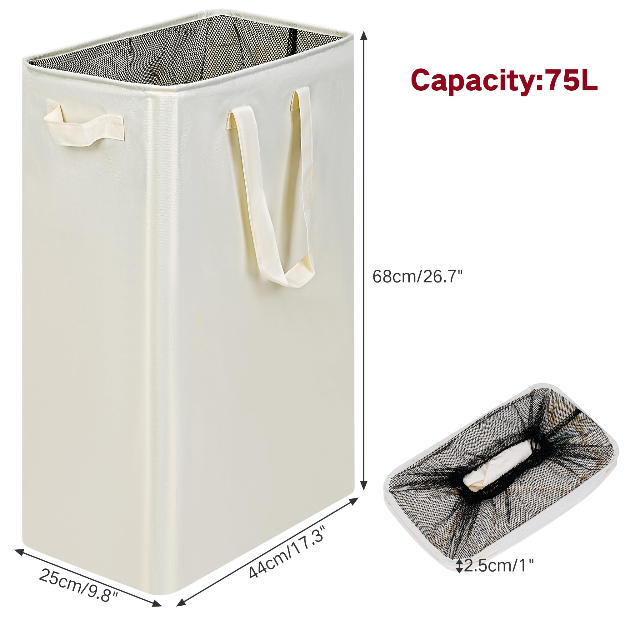 Snapklik.com : Efluky Slim Laundry Basket, Narrow Laundry Hamper