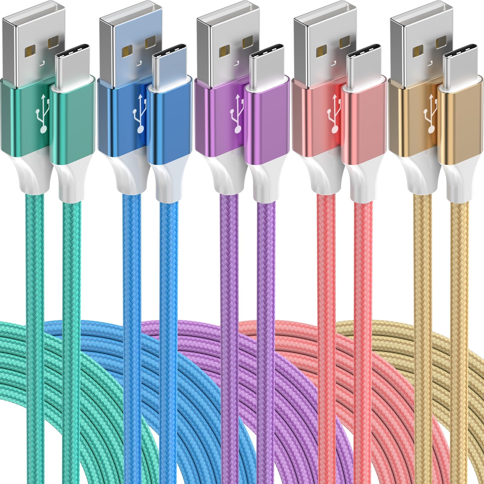 Amazon.com: Bynccea Micro USB Cable Fast Charge,Nylon Braided Android ...