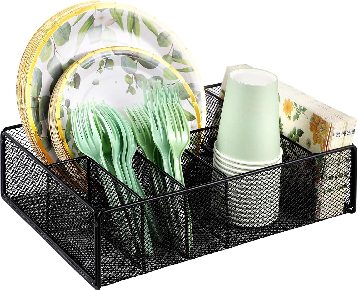Amazon.com - BATTIPAW Metal Paper Plate Holder, Utensil Dish Dispenser ...