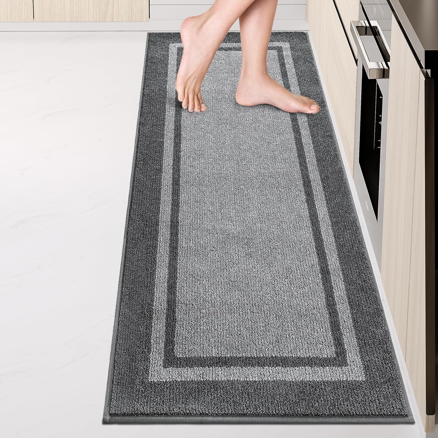 Amazon.com: Kitchen Rugs 24" x 84", Non-Slip Machine Washable Kitchen ...