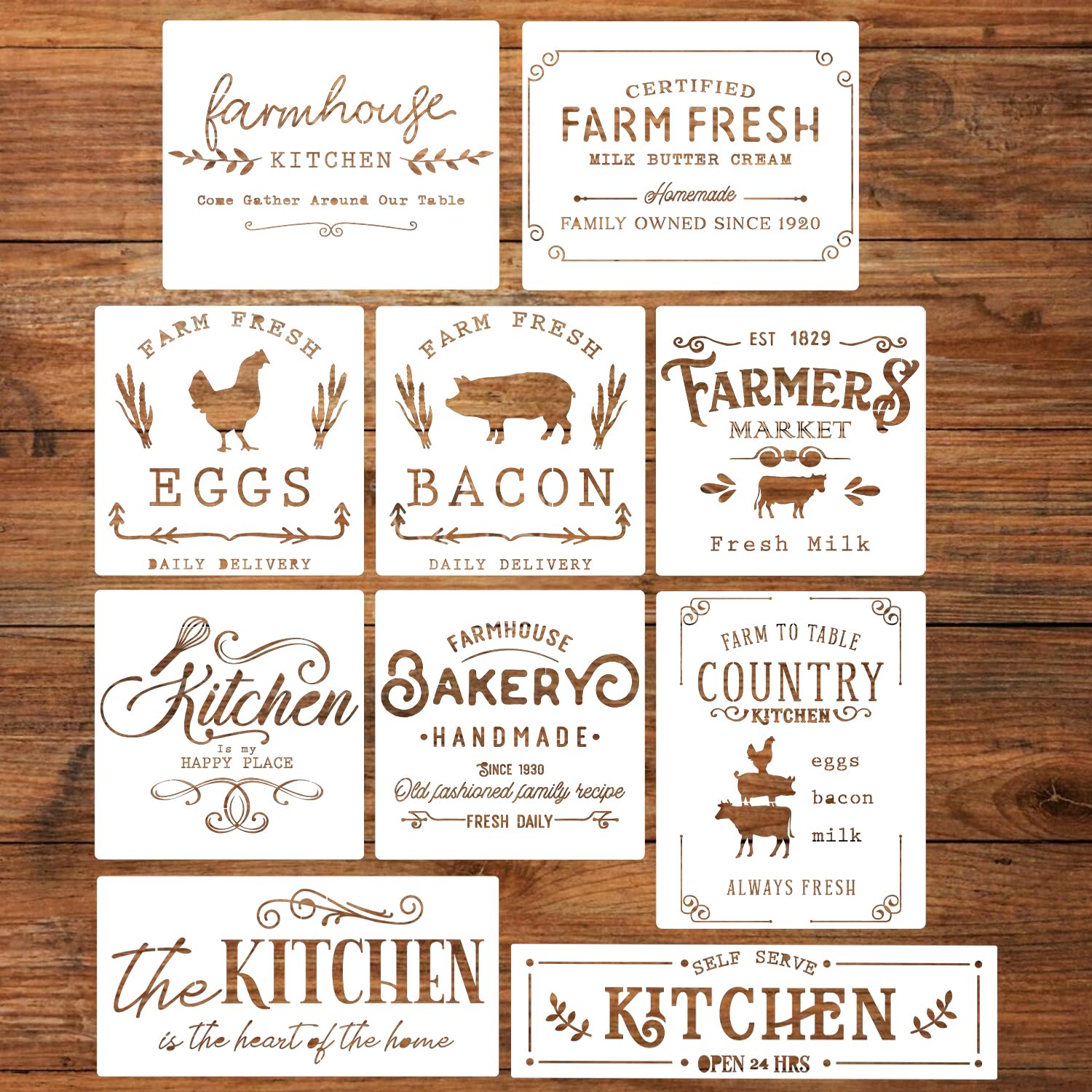 Snapklik.com : Kitchen Stencils For Painting On Wood Farmhouse Country ...