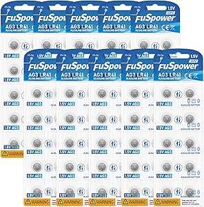 Amazon.com: Fuspower LR41 Batteries AG3 Battery 384 392 L736 LR736 Alkailine Button Cell Battery ...