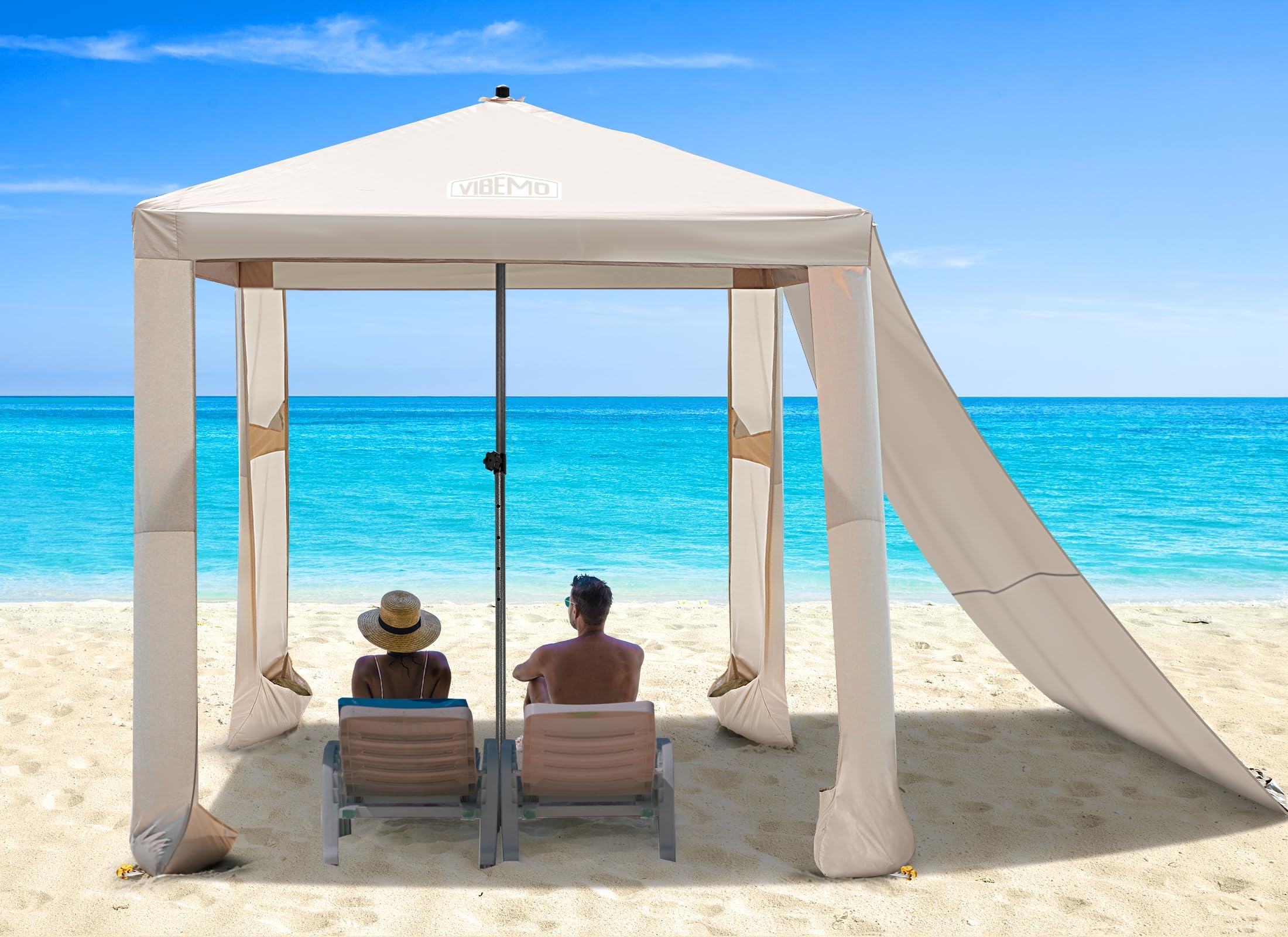 Amazon.com: CoolCabanas Beach Cool Cabana Canopy Sun Shade Shelter Tent ...