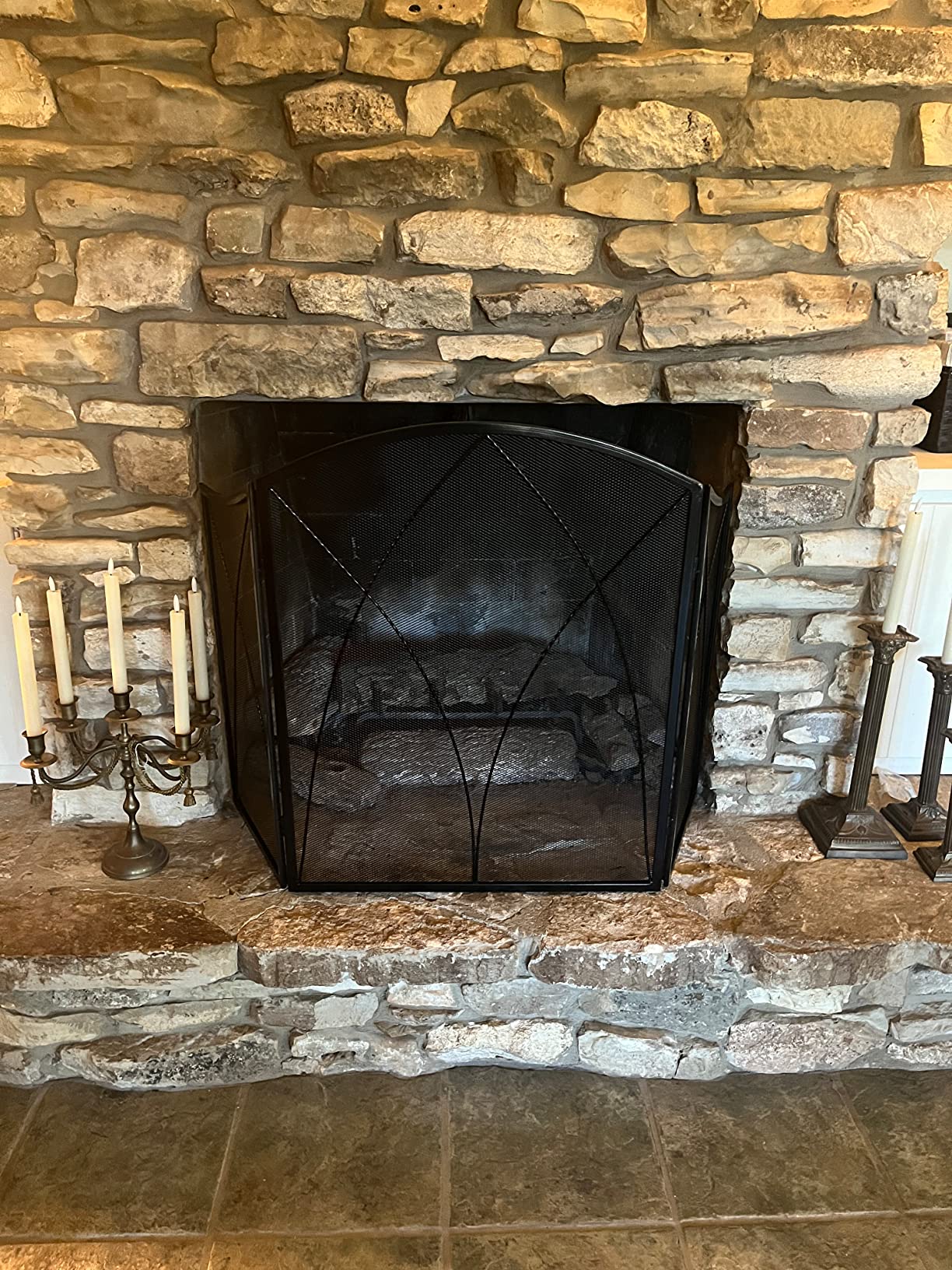 $9/mo - Finance Pleasant Hearth Arched 3-Panel Victorian Gothic ...