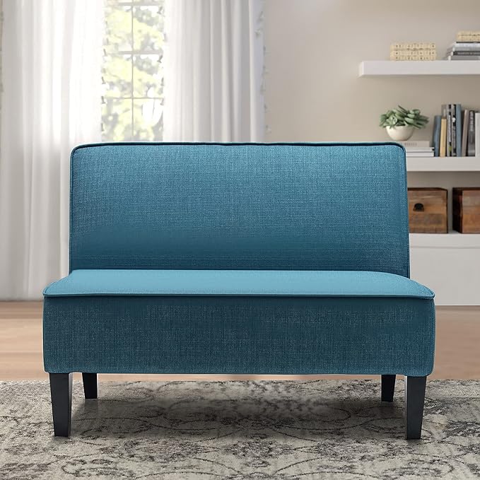 Amazon.com: Yongqiang Upholstered Small Loveseat Sofa for Living Room ...