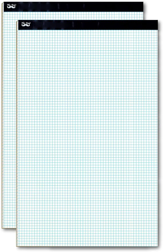 Amazon.com : Mr. Pen- Graph Paper, 2 Pack of 22 Sheets, 17"x11", 5x5 (5 ...