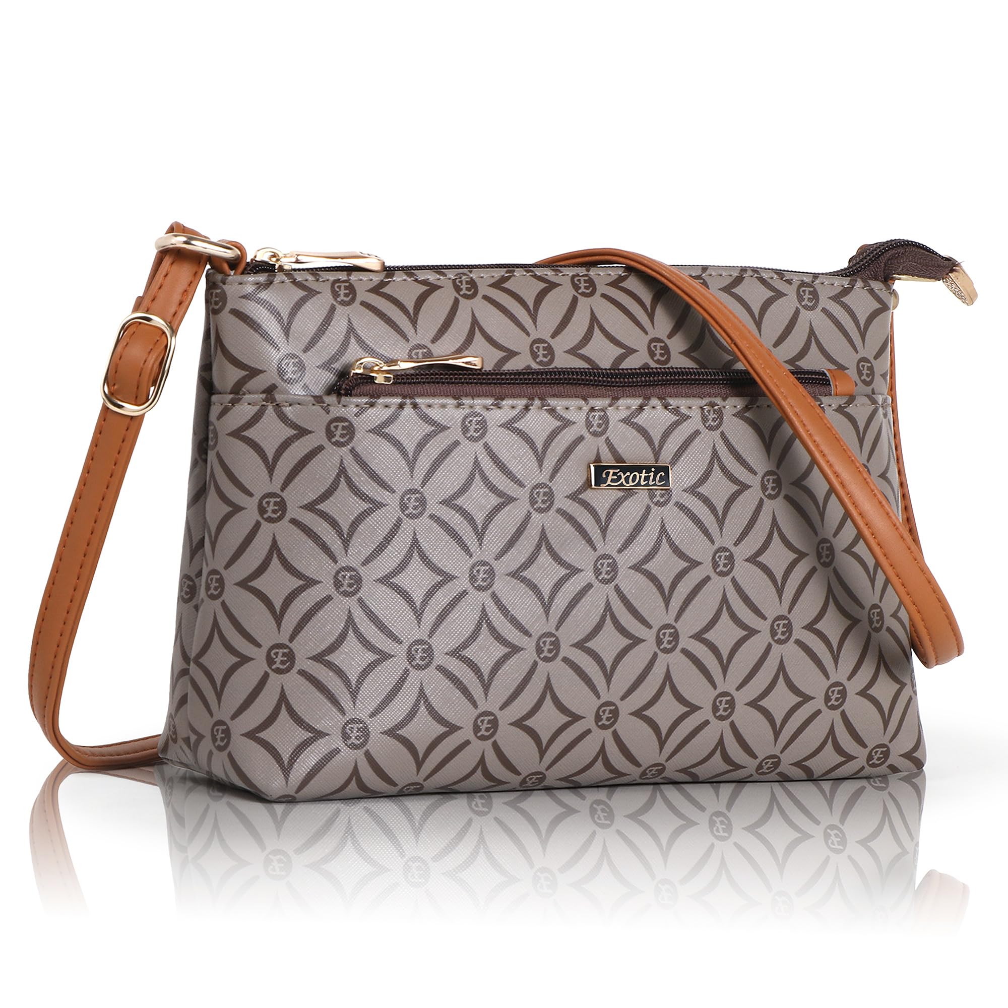 Buy EXOTIC leaf punch Sling Bag (Grey) at Amazon.in
