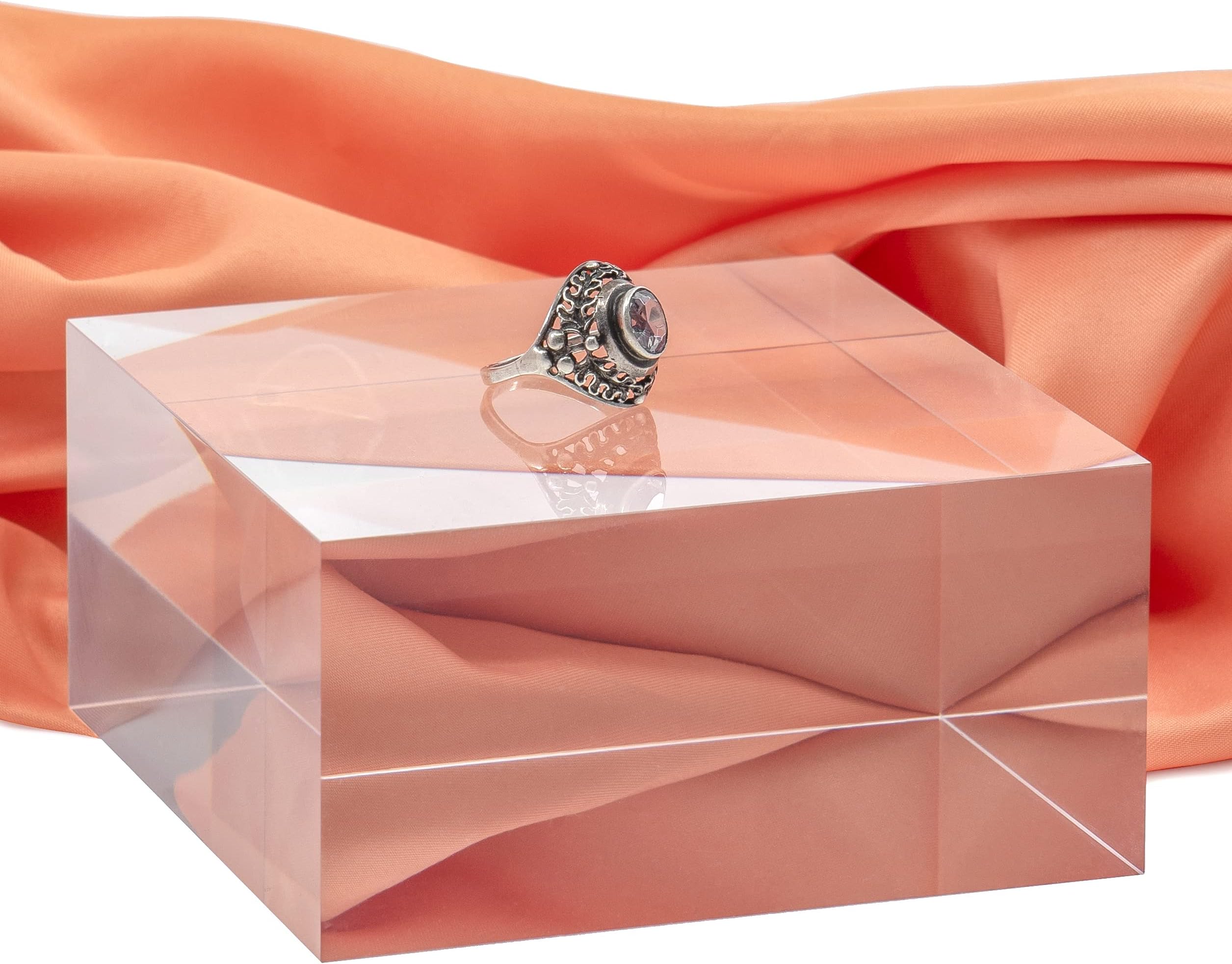 Amazon.com: Geelin Acrylic Square Display Block Clear Polished Acrylic Cube Solid Acrylic ...