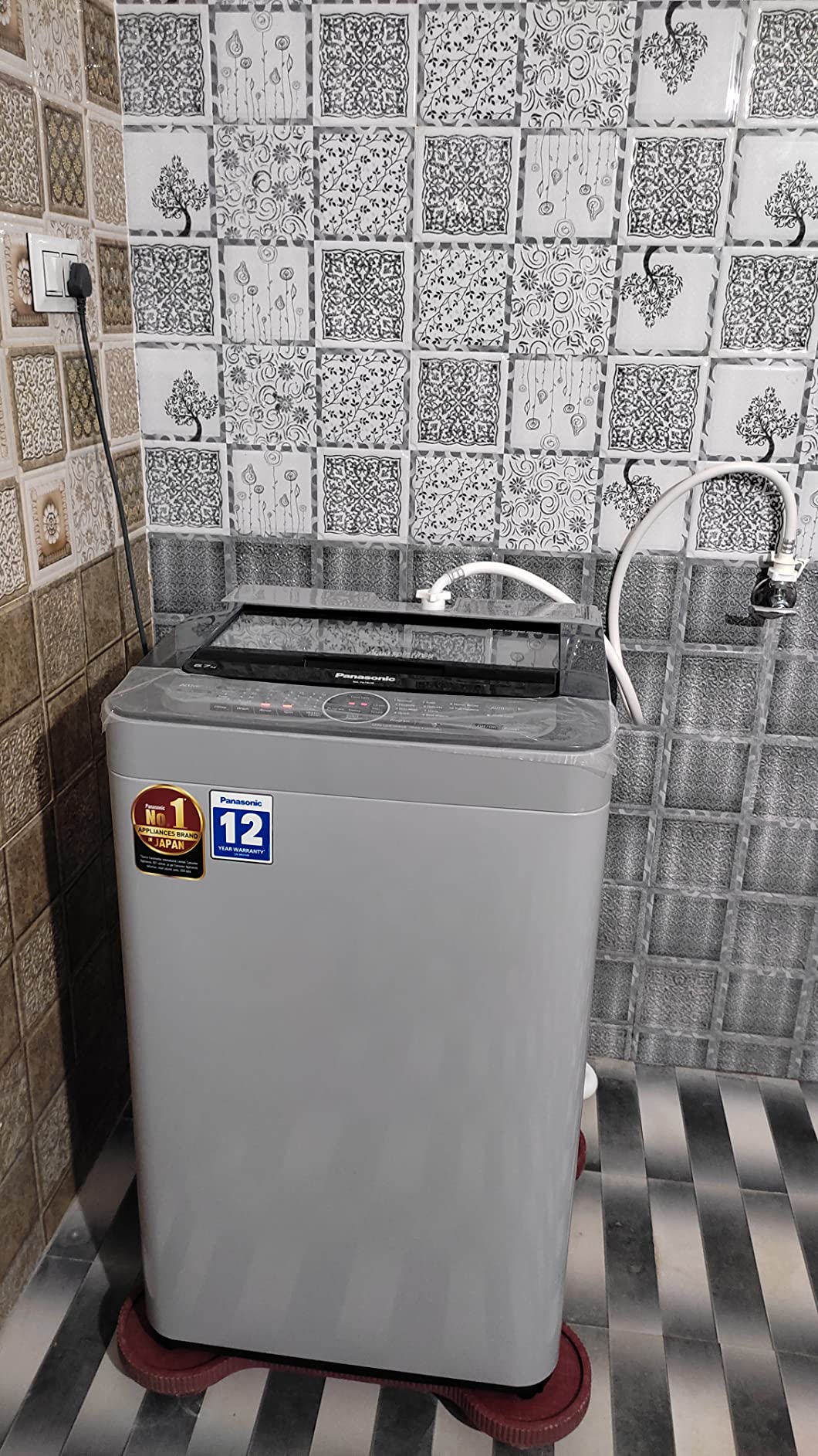Panasonic 6.7 kg Built-in Heater Fully-Automatic Top Loading Washing ...
