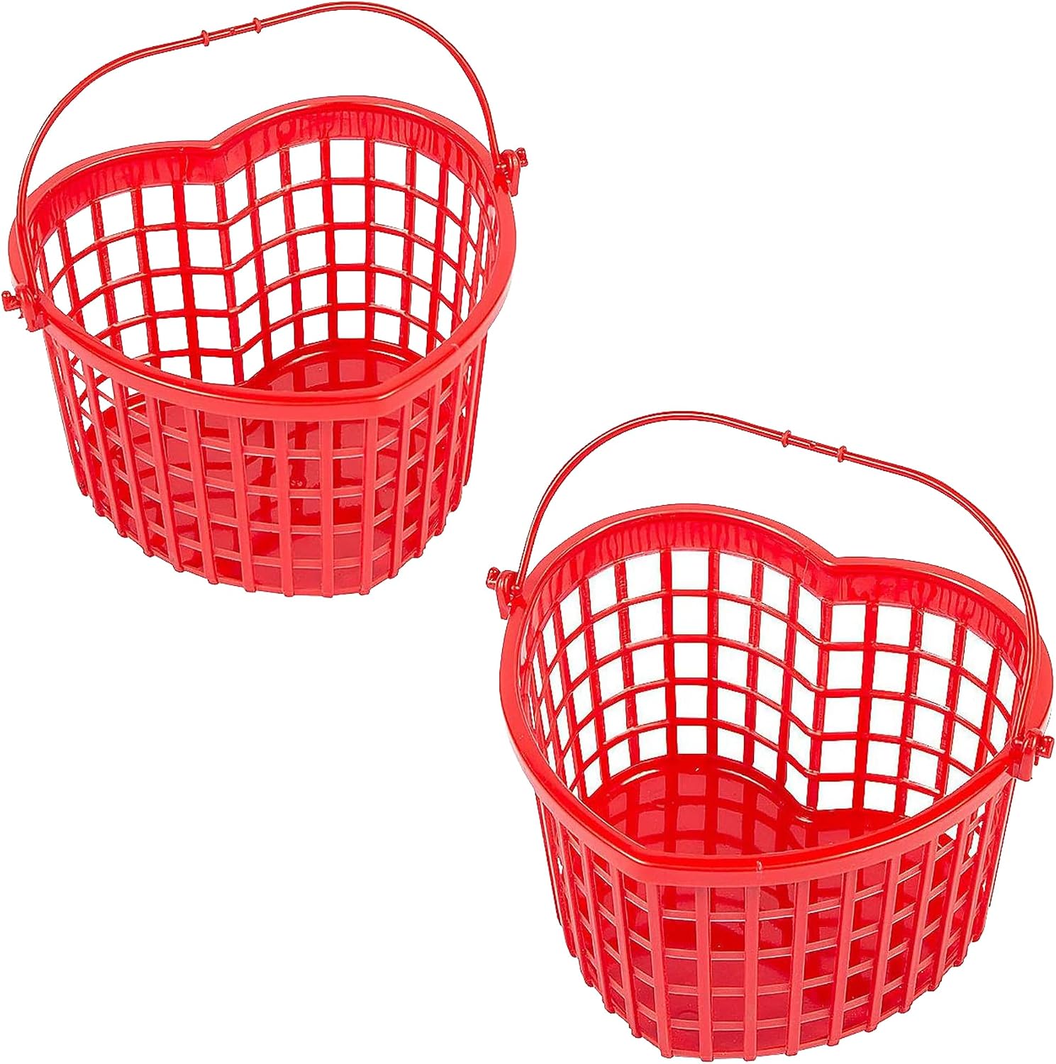 Amazon.com: Fun Express 12 pack Valentine's Day Heart Shaped Baskets, 7 ...