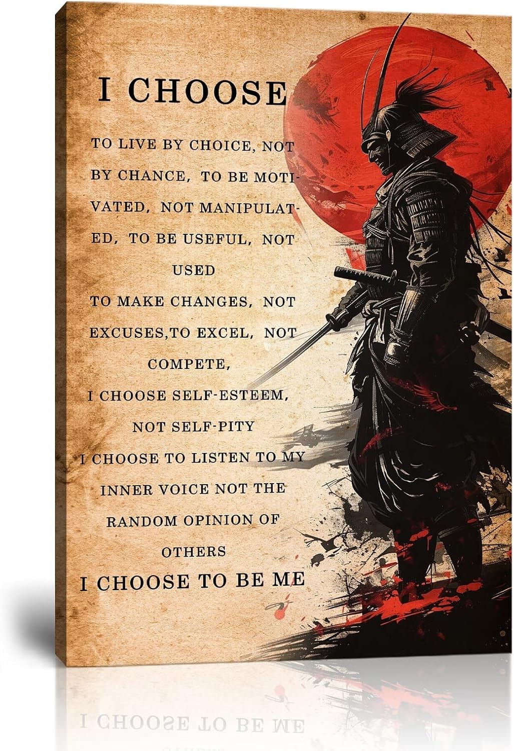 Amazon.com: Japanese Samurai Wall Art Poster Motivational Quotes - I ...