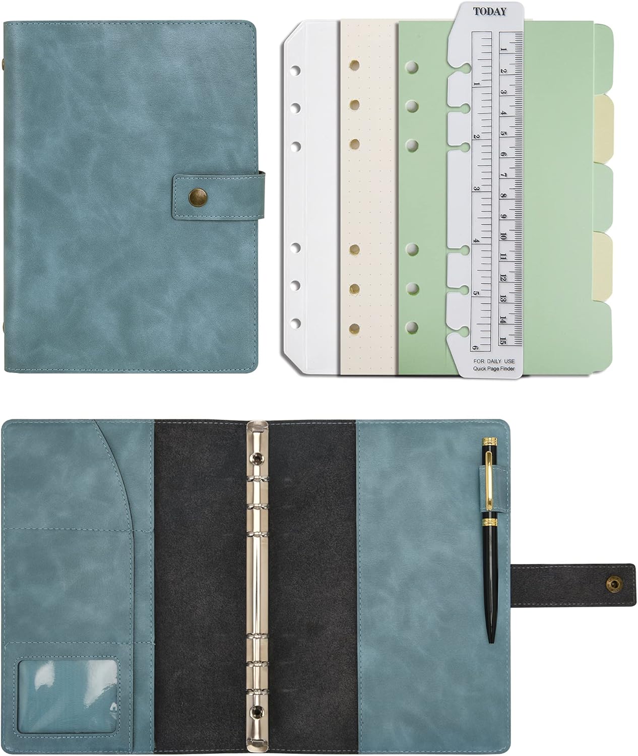 Amazon.com : Wonderpool Leather Journal Refillable Notebook Spiral ...