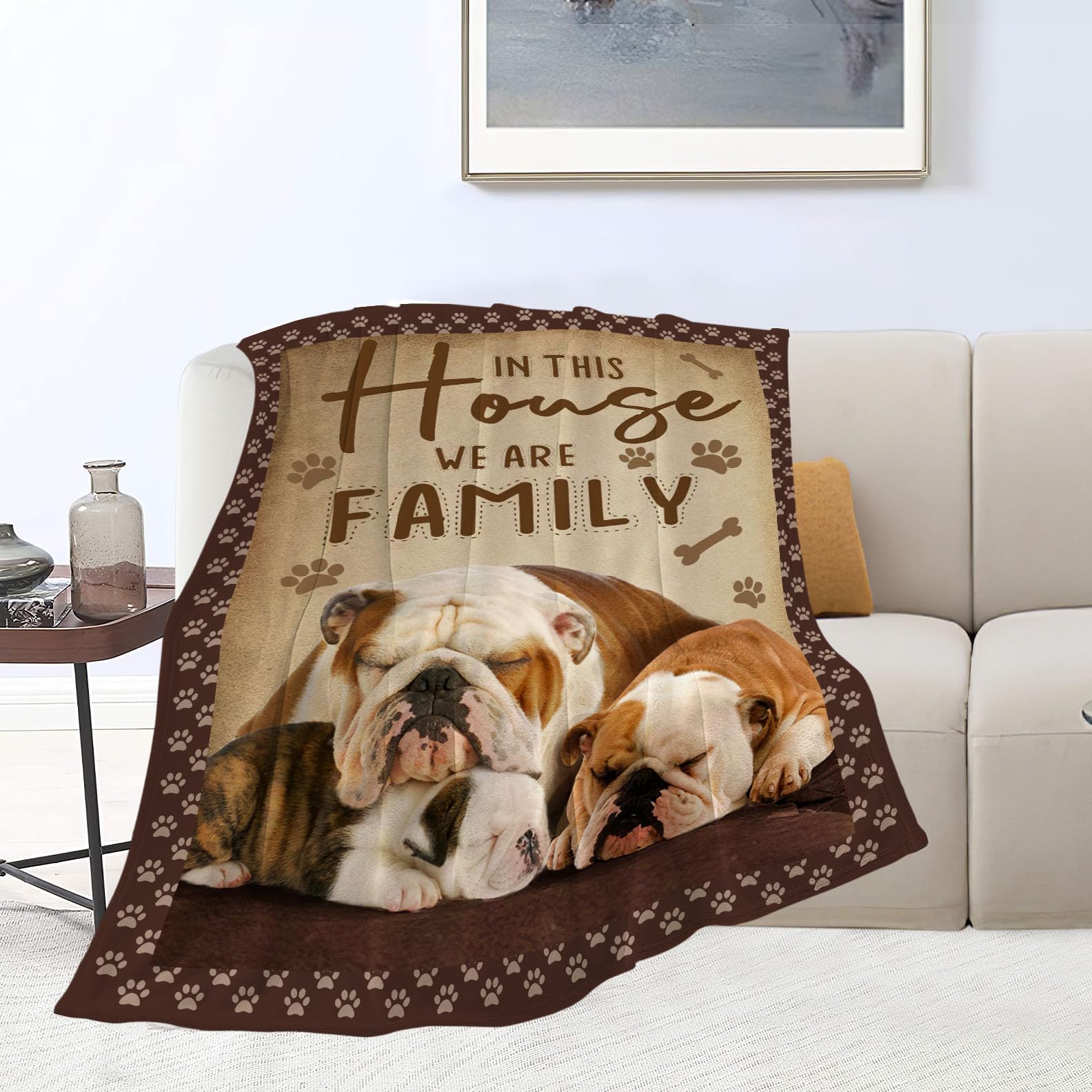 Amazon.com: Huglanket English Bulldog Gifts, English Bulldog Throw ...