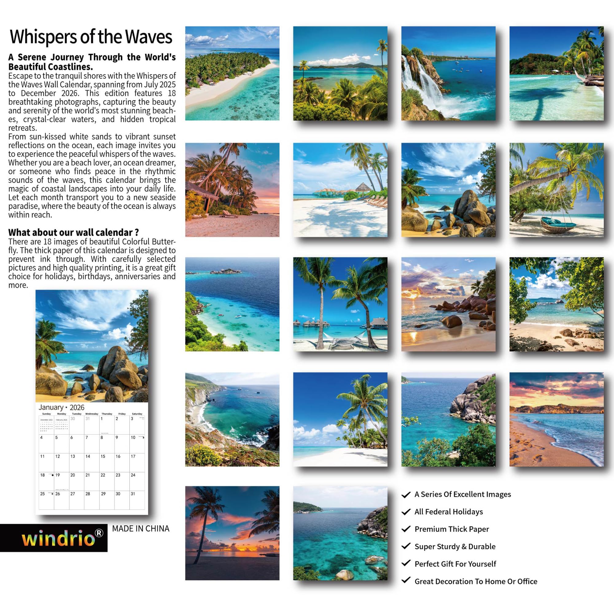 Snapklik.com : 2026 Wall Calendar,Calendar 2026, July 2025 - December ...