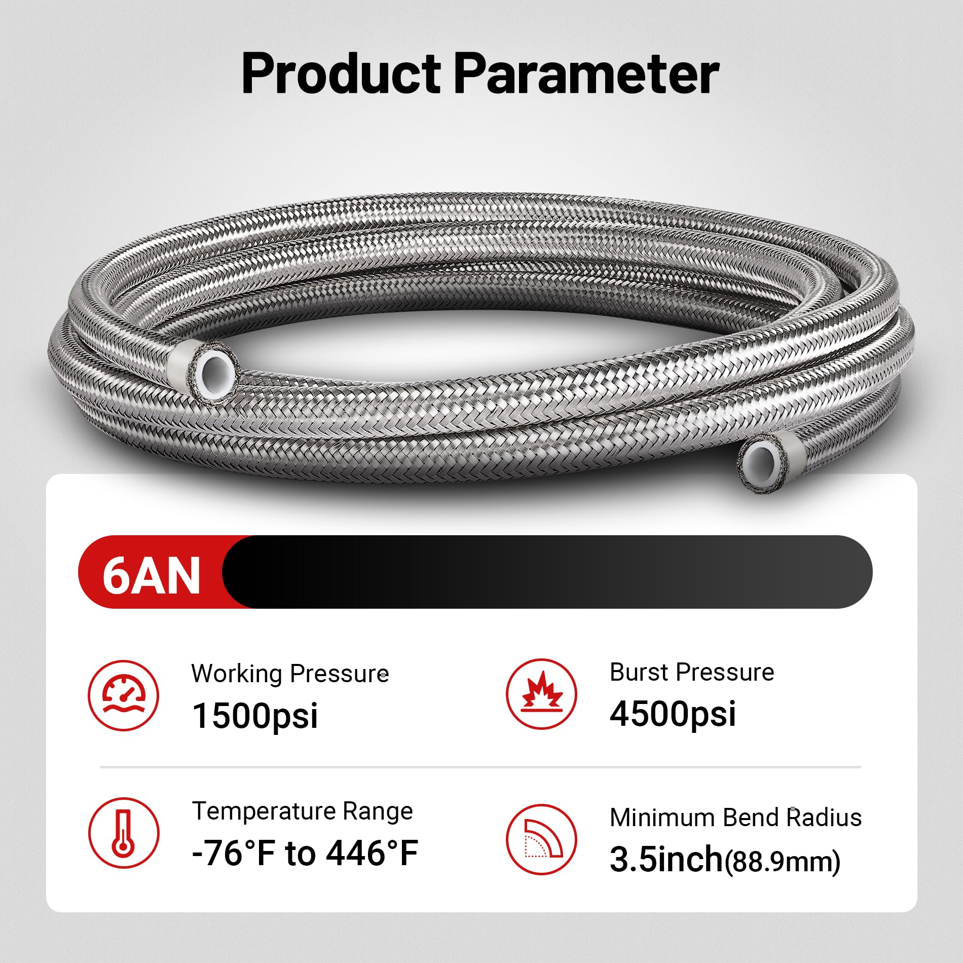 Snapklik.com : EVIL ENERGY 6AN PTFE Fuel Line Kit,AN6 E85 Stainless ...