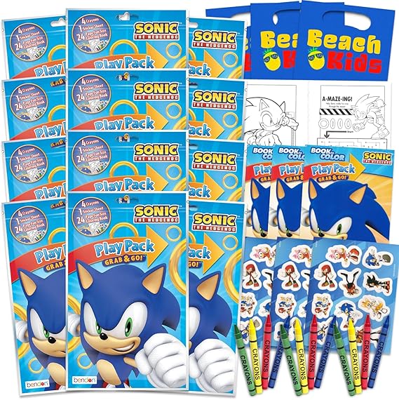 Amazon.com: Sonic The Hedgehog Birthday Party Favors and Supplies ...
