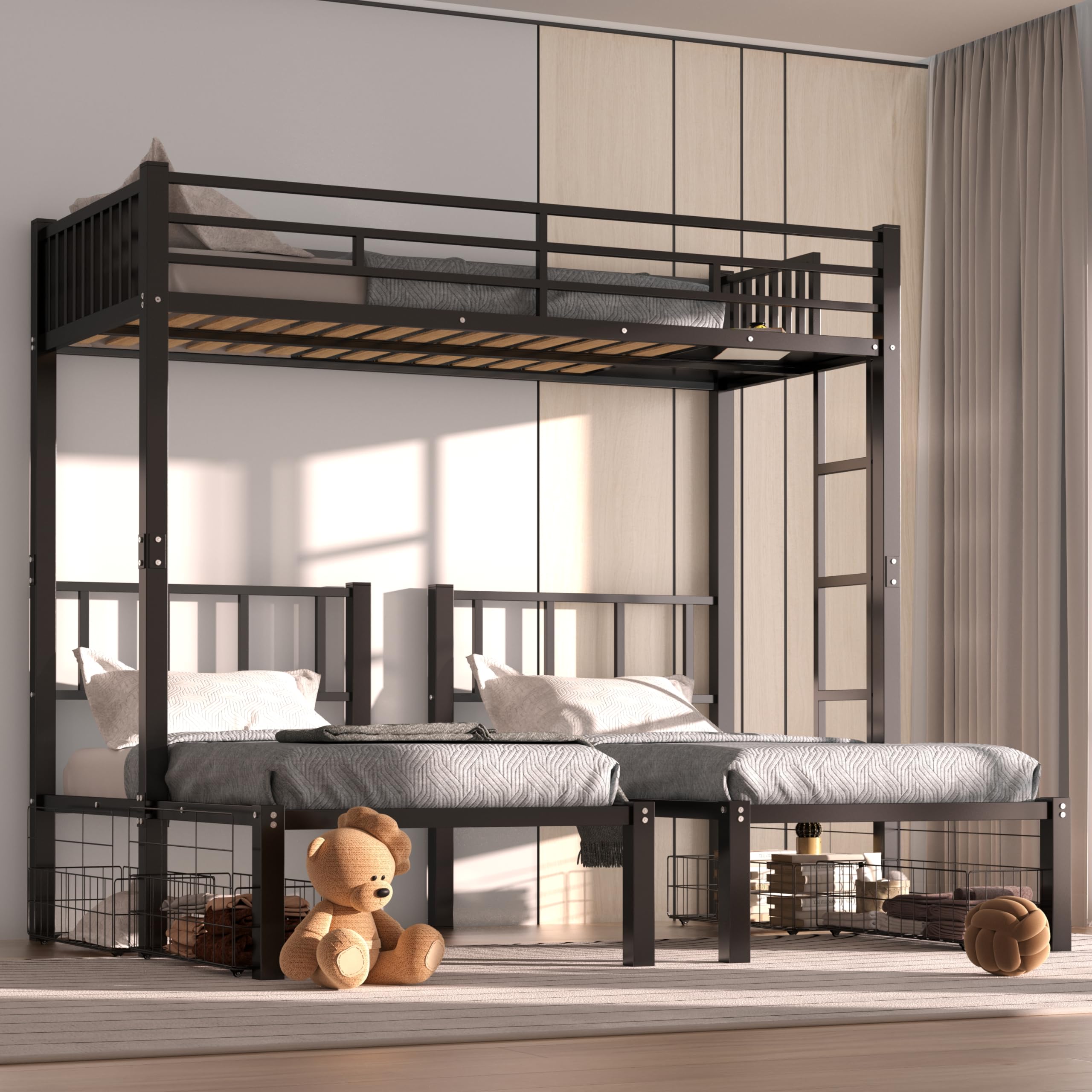 Snapklik.com : PVWIIK Triple Bunk Bed