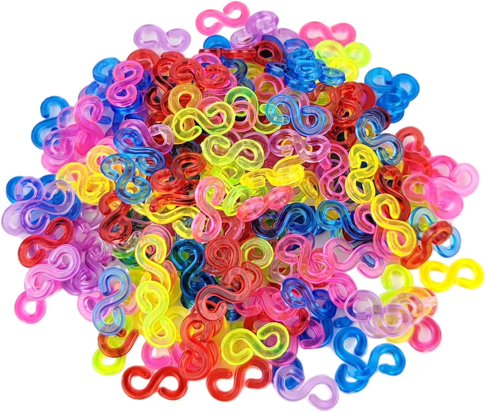 Amazon.com: GAADSKCER 500 Pcs S Clips Rubber Band Bracelet kit Rubber ...