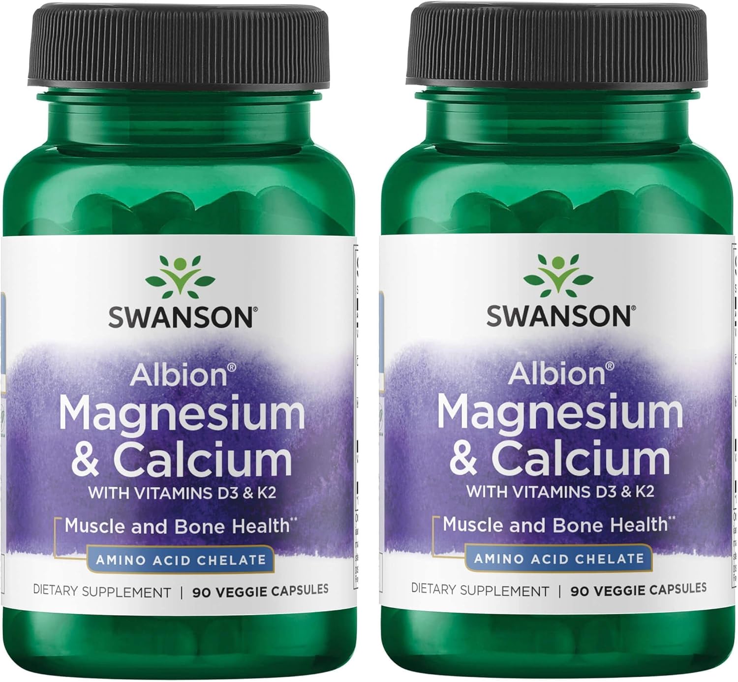 Amazon.com: Swanson Albion Chelated Magnesium '&' Calcium 2:1 90 Veg ...