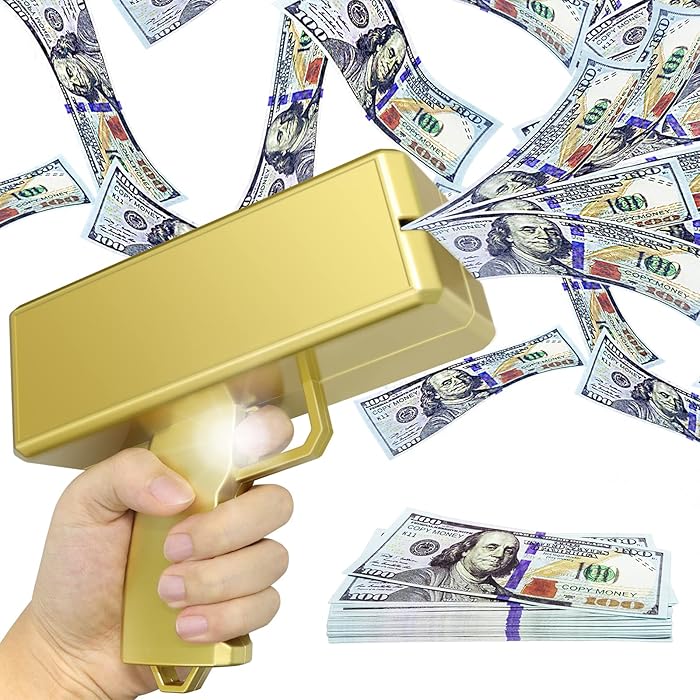 Buy Alagoo Super Money Guns Paper Playing Spary Money Gun Make it Rain ...