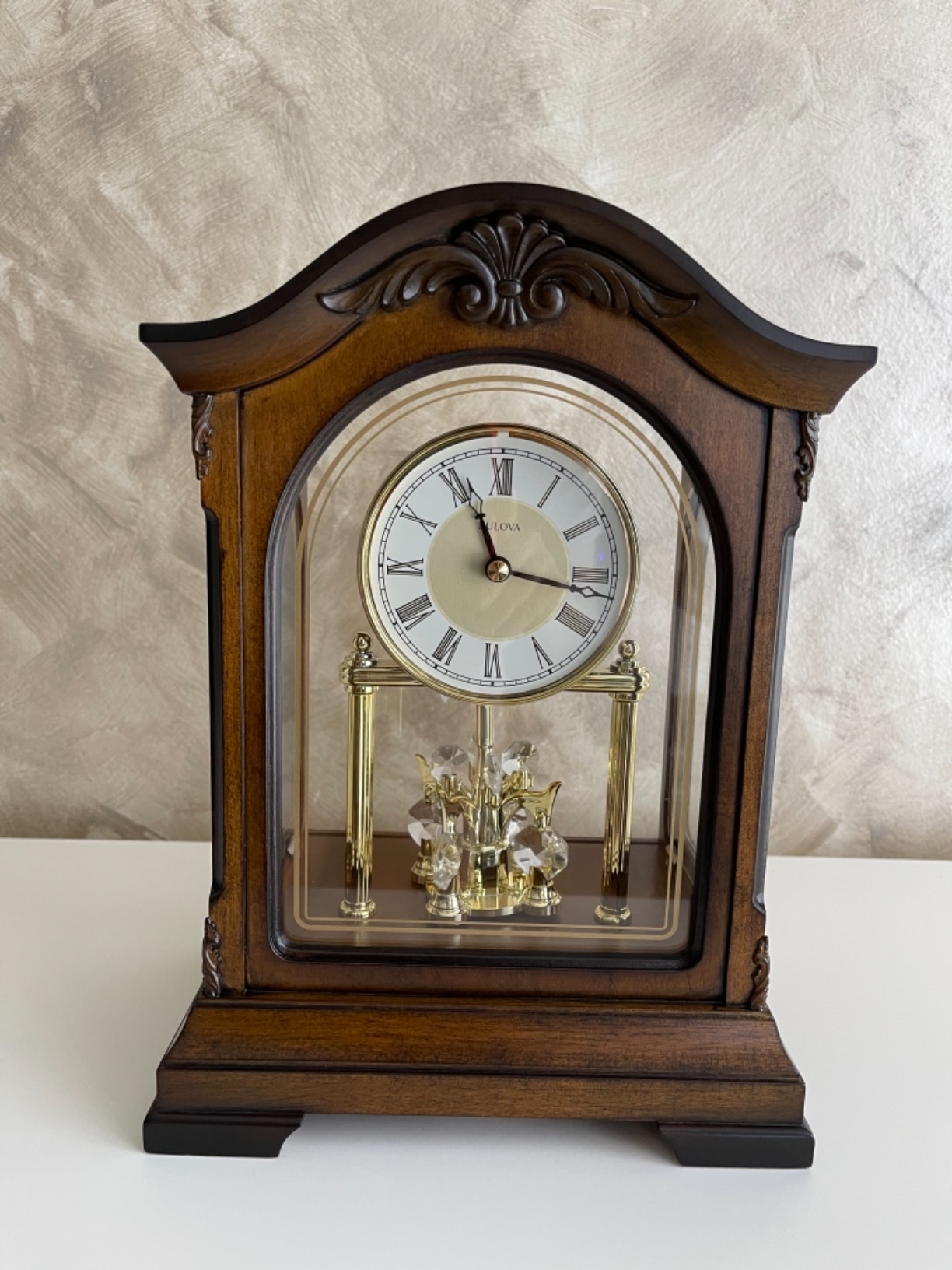 Bulova Durant Chiming Clock, Walnut, B1845 : Amazon.sg: Home