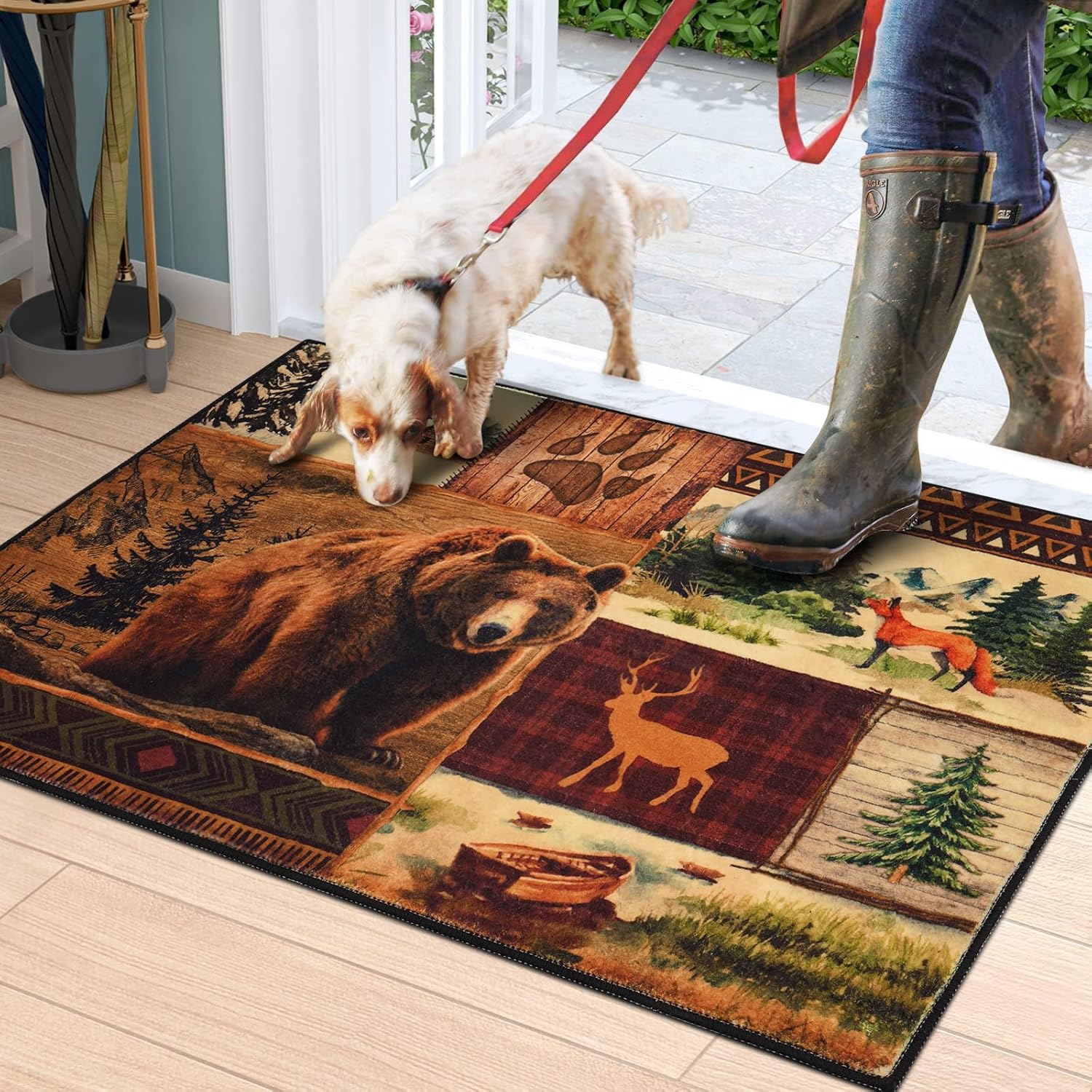 Amazon.com: ASPMIZ Rustic Cabin Area Rug 2x3 Entry Rug Non-Slip ...