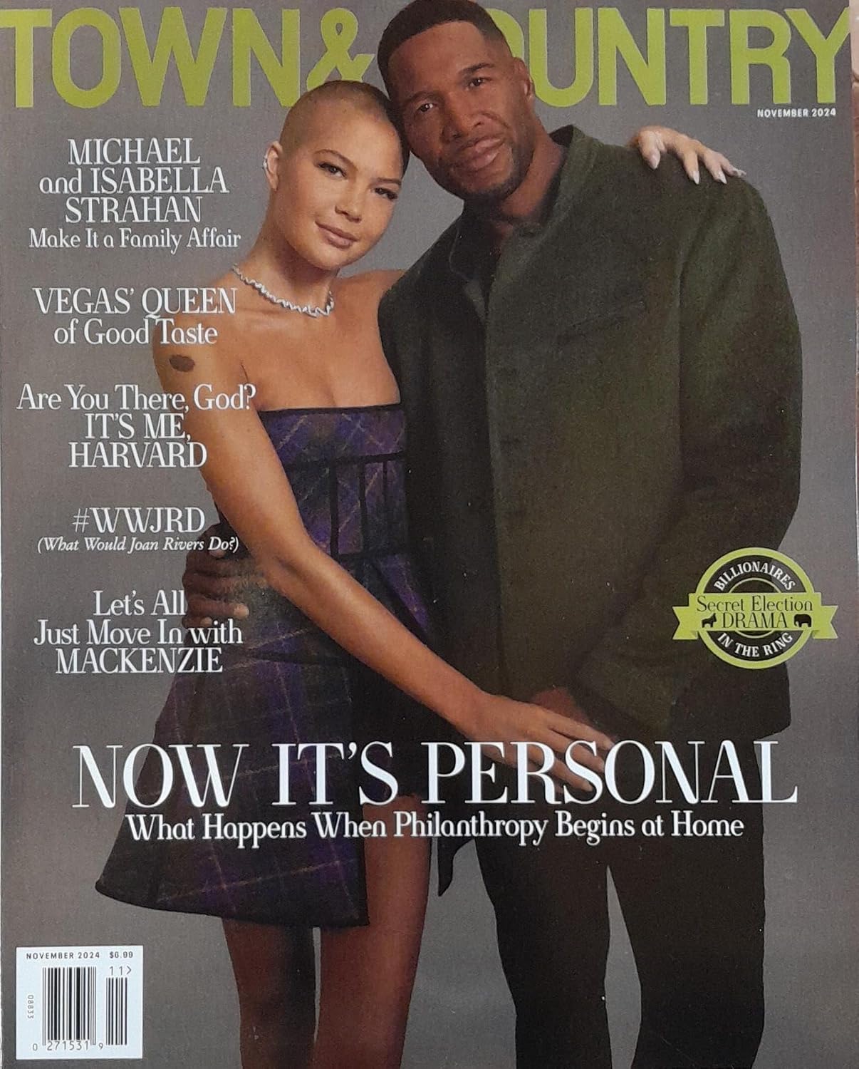 Town & Country Magazine November 2024 Michael And Isabella Strahan Make ...