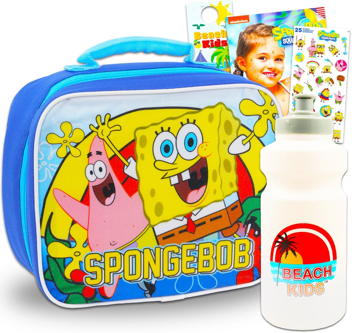 Amazon.com: SpongeBob SquarePants Lunch Box Insulated Kit for Boys ...