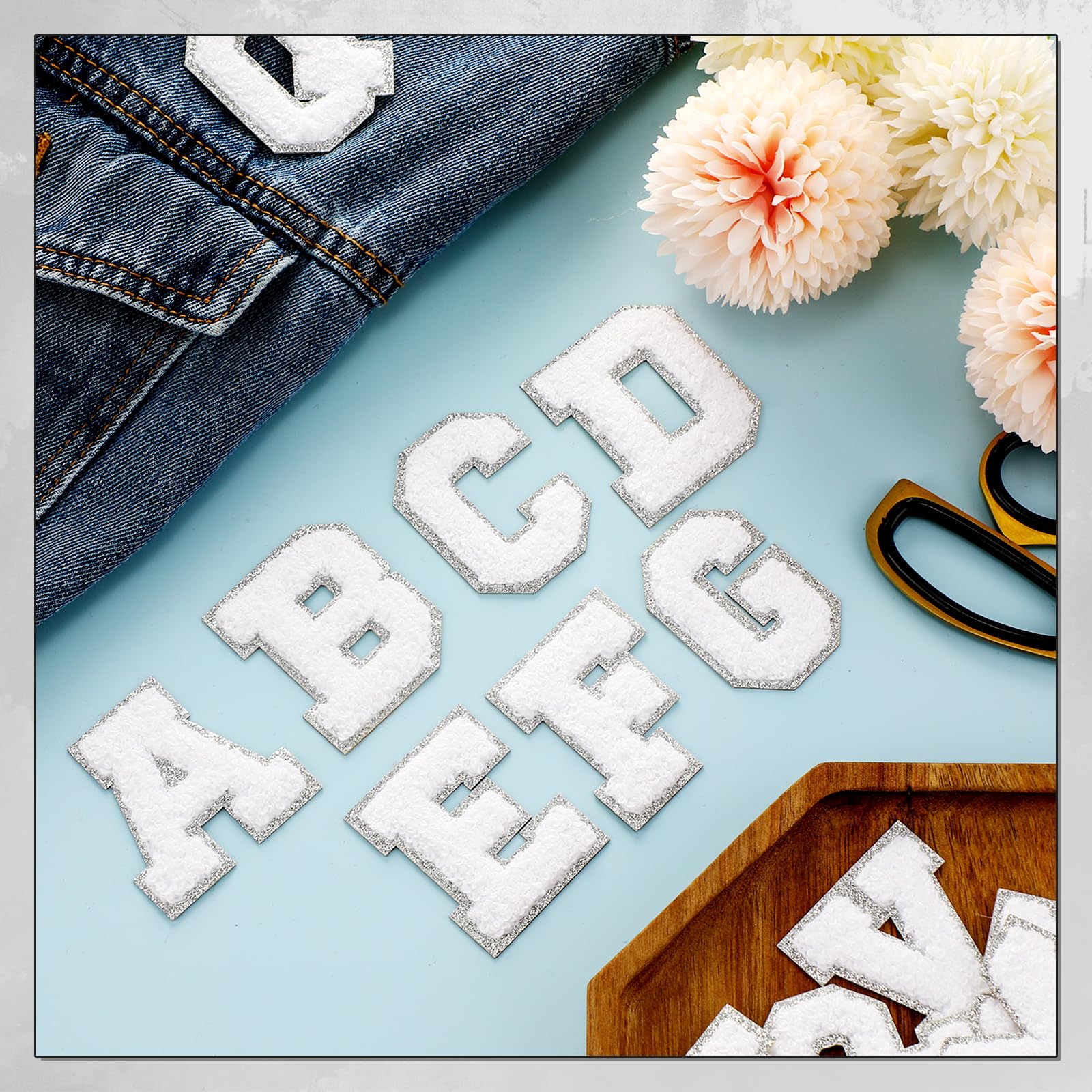 Snapklik.com : Jutom 104 Pcs Self Adhesive Chenille Letter Patches ...