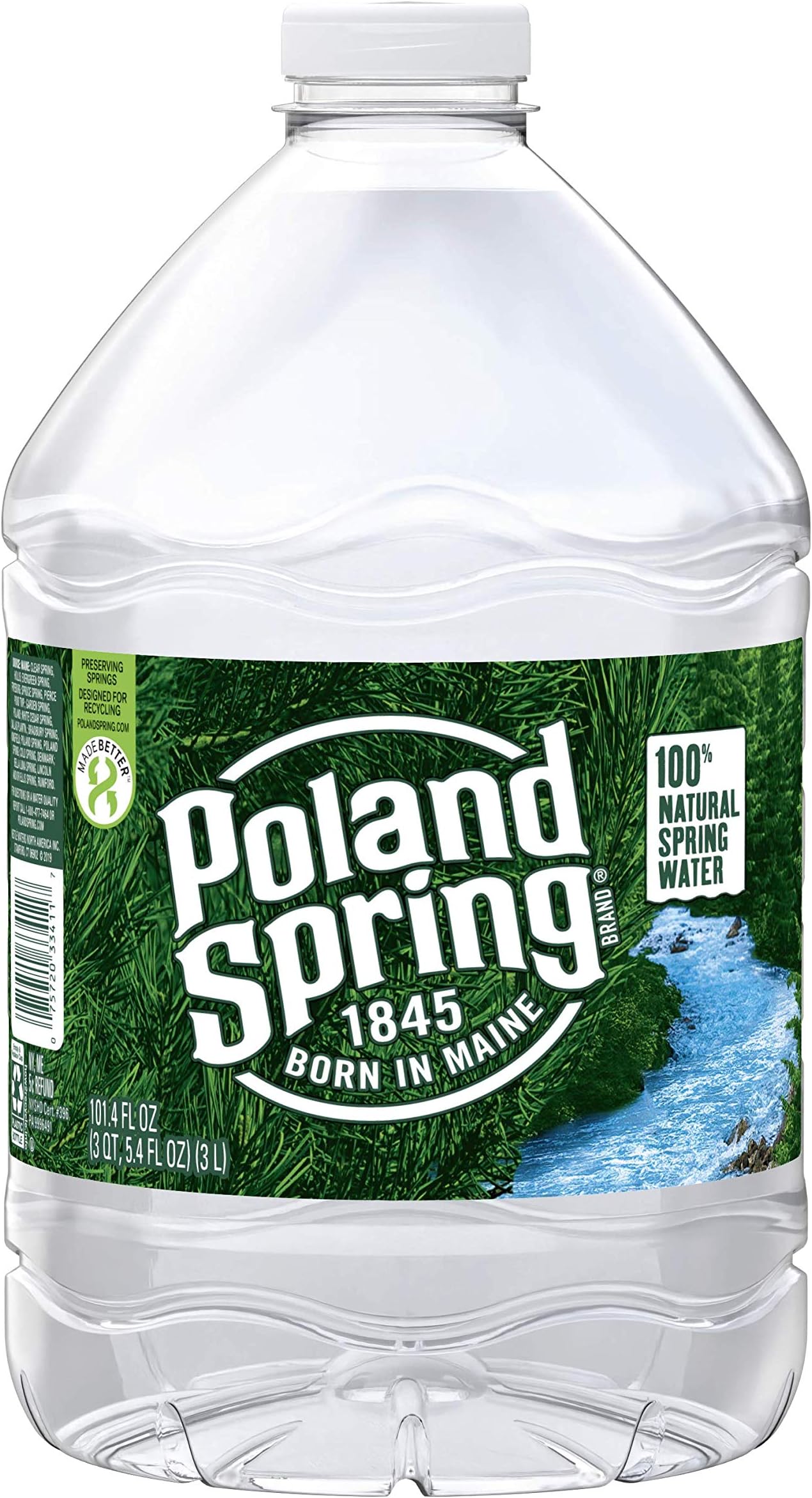 Amazon.com: Poland Spring 100% Natural Spring Water, Non-Deposit, 16.9 ...