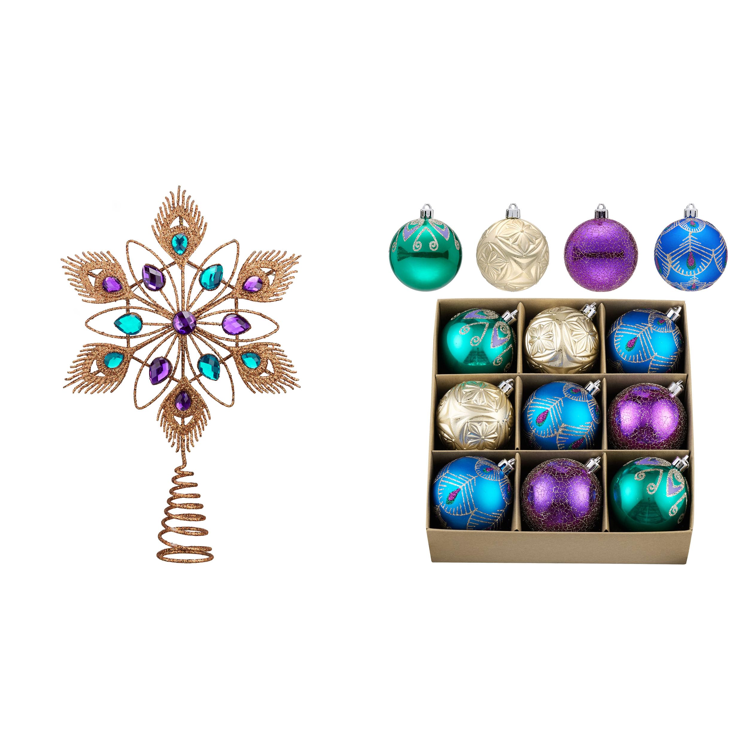 Amazon.com: Valery Madelyn Star Christmas Tree Topper with Timer for ...