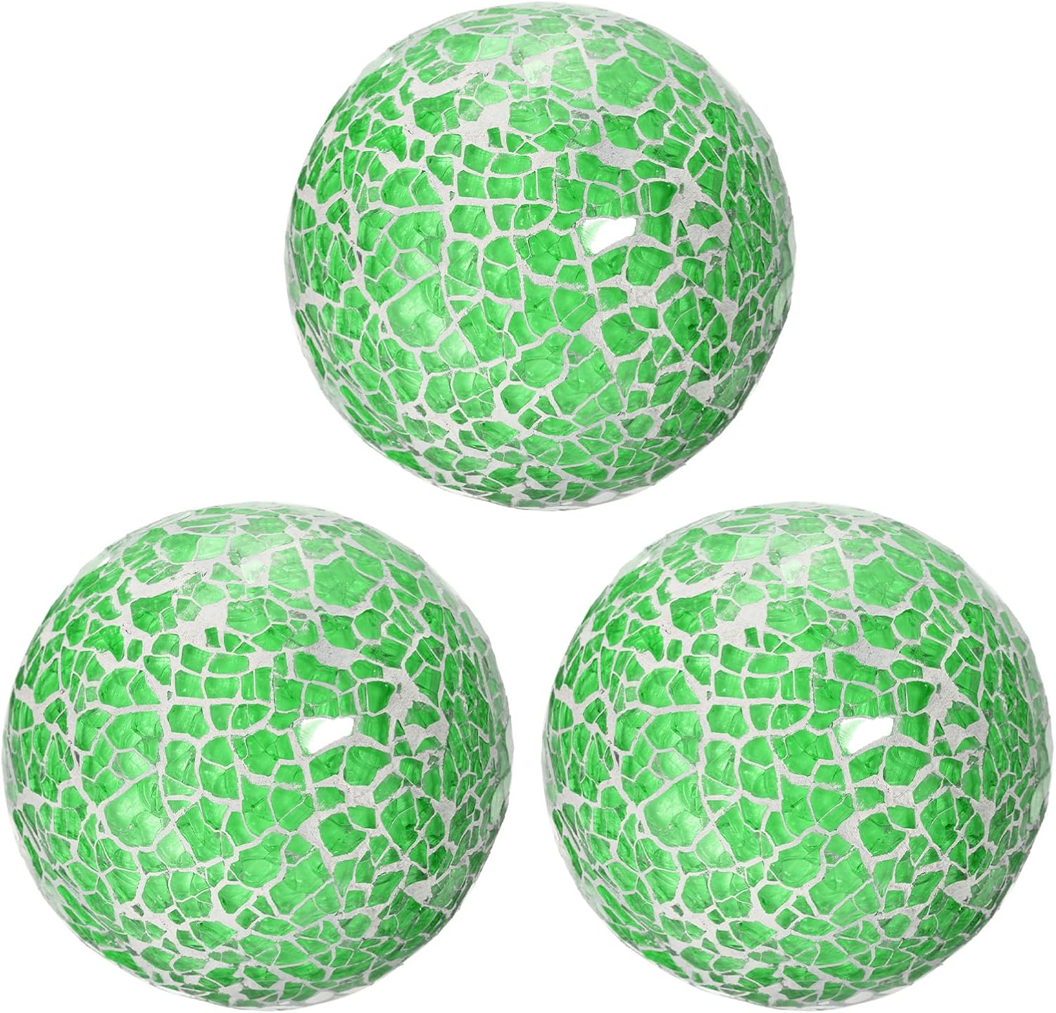 Amazon.com: UXCELL 3Pcs Decorative Glass Orbs 3.15 Inch Centerpiece ...