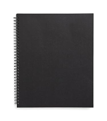 TRU RED Staples Large Soft Cover Ruled Notebook, Blk TR54984: Amazon ...