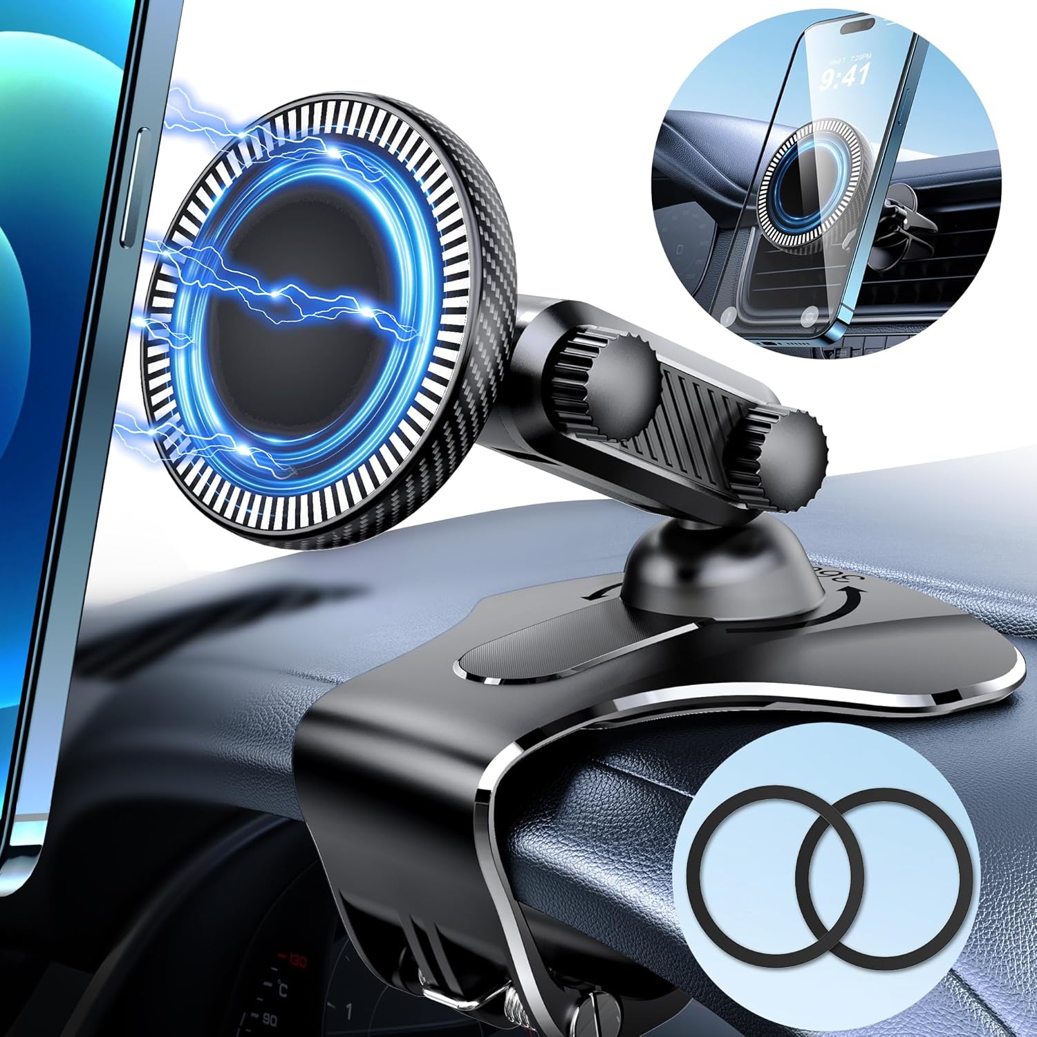 Amazon.com: [2023 Newest] for MagSafe Car Mount, [Powerful Magnets ...