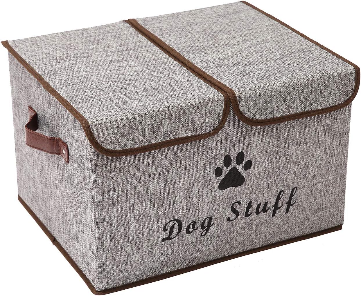 Pet Supplies : Brabtod Large Dog Toys Storage Box Canvas Storage Basket ...