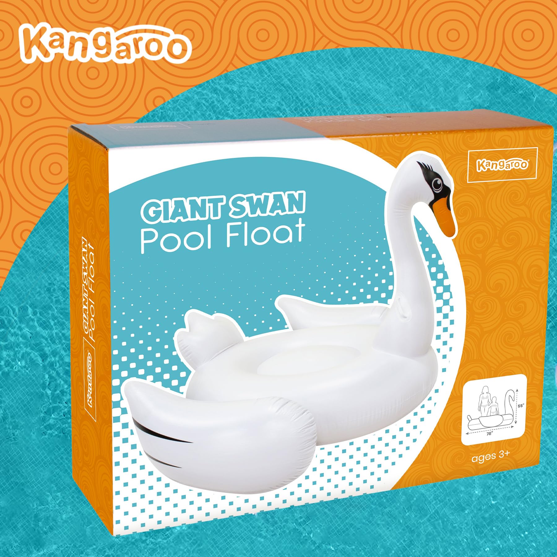 Snapklik.com : Luxurious Giant Swan Inflatable Tanning Pool Float, 78 X ...