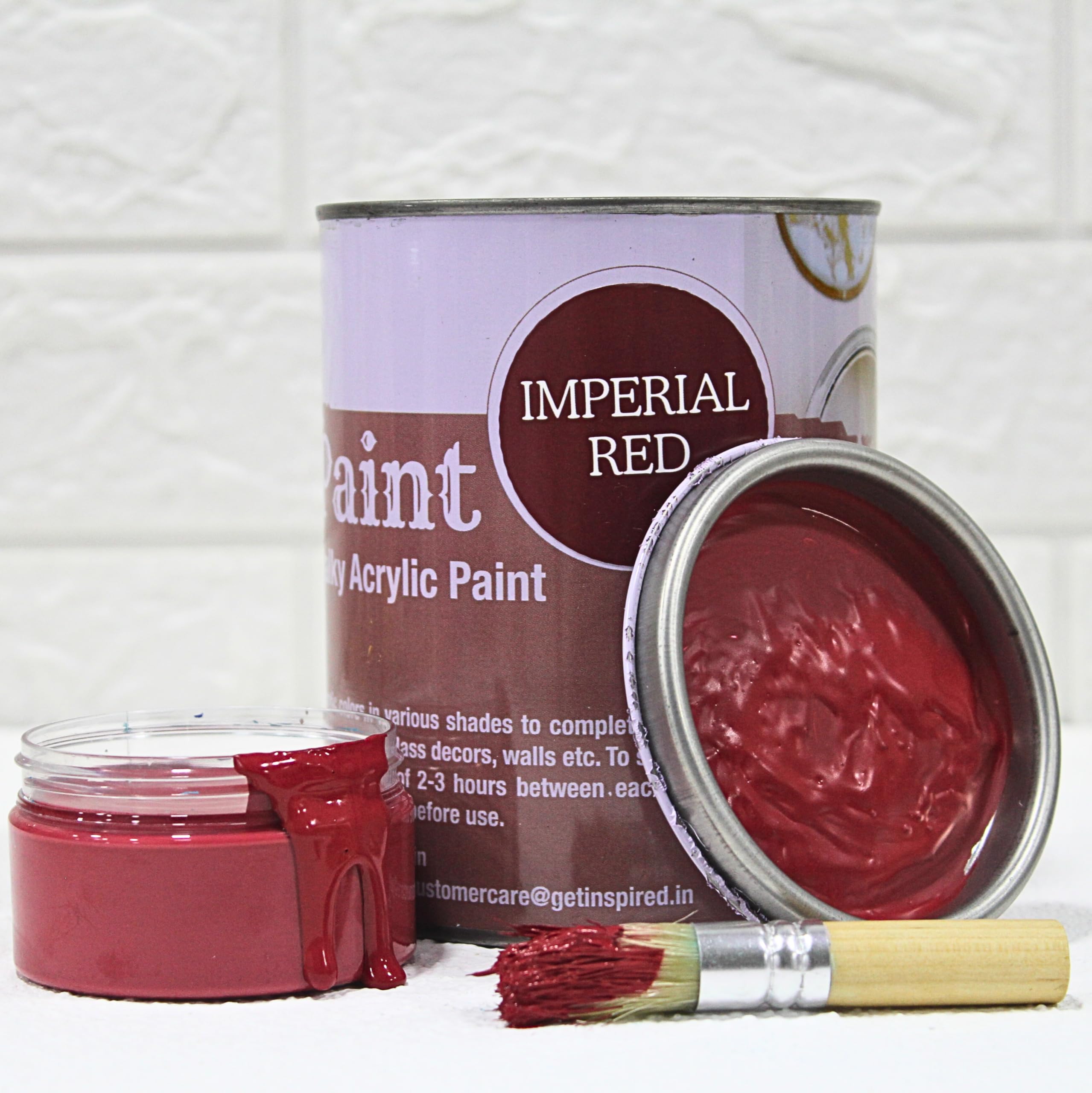 Get Inspired Imperial Red Super Matte Chalk Paint 1000ml : Amazon.in ...