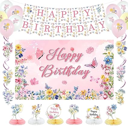 Amazon.com: Roetyce Flower Decorations, 30PCS Wildflower Birthday ...