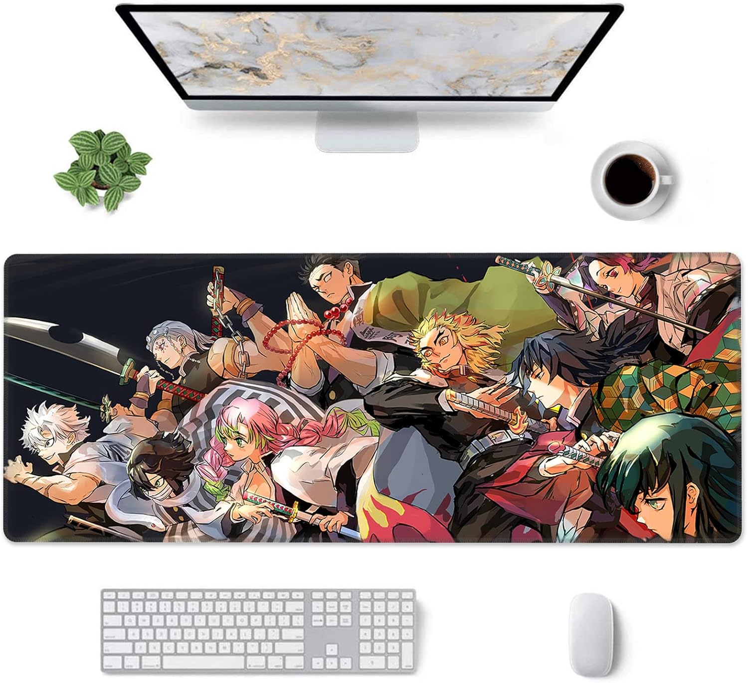 Amazon.com: Mouse Pad Compatible with Demon Slayer - Non Slip Rubber ...