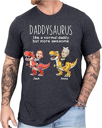 Amazon.com: NAZENTI Dadasaurus Kid Face Photo Dinosaur Personalized ...