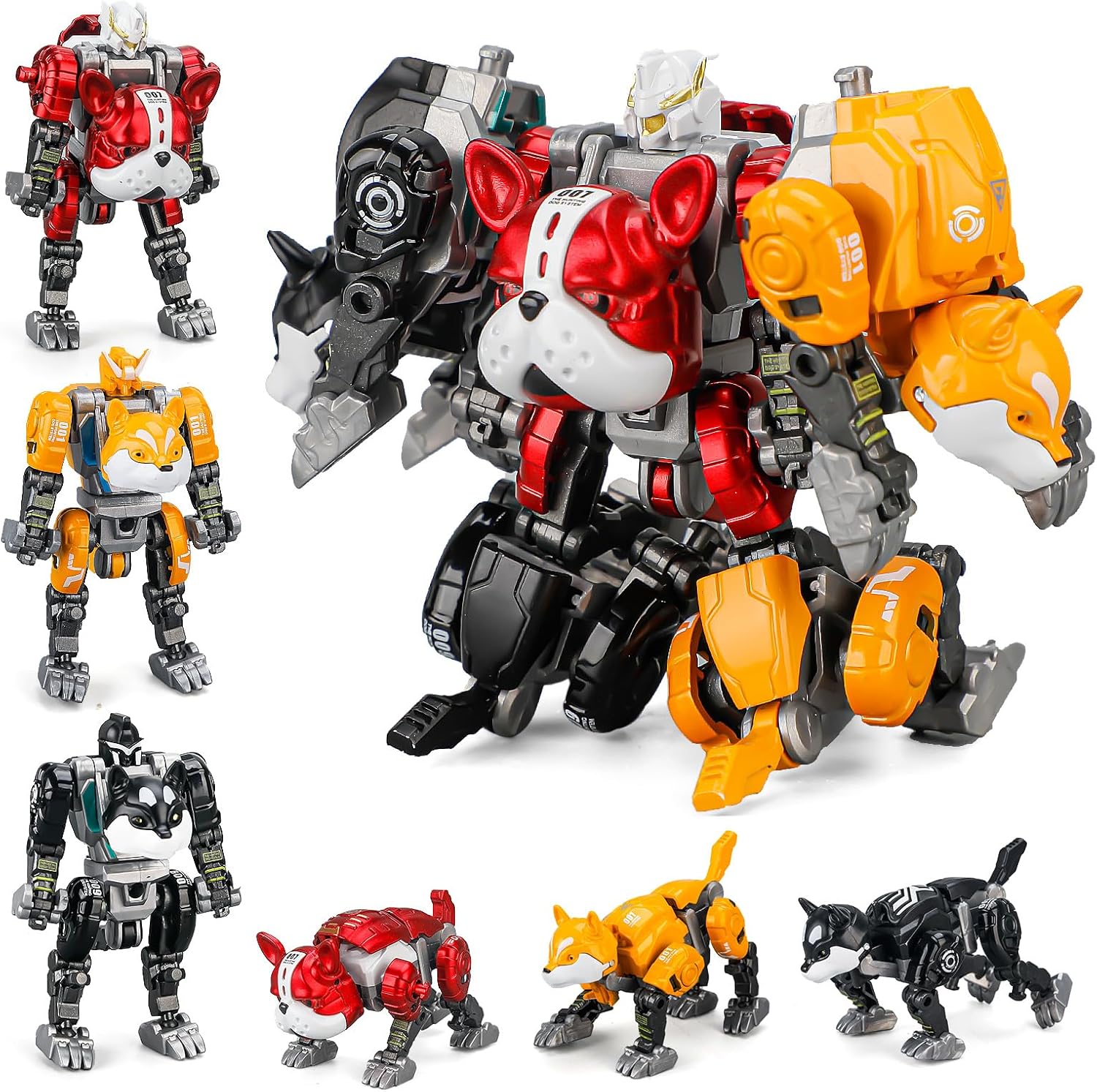 Amazon.com: 3-in-1 Transforming Robot Toys, Animal Transform to Robots ...