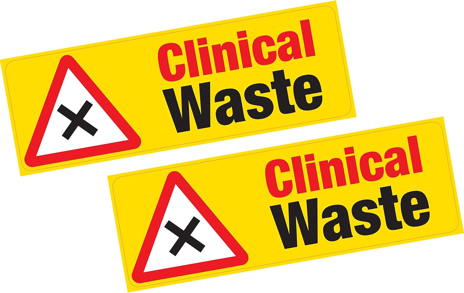 2 x Clinical Waste Vinyl Stickers Hazard Health and Safety Shop ...