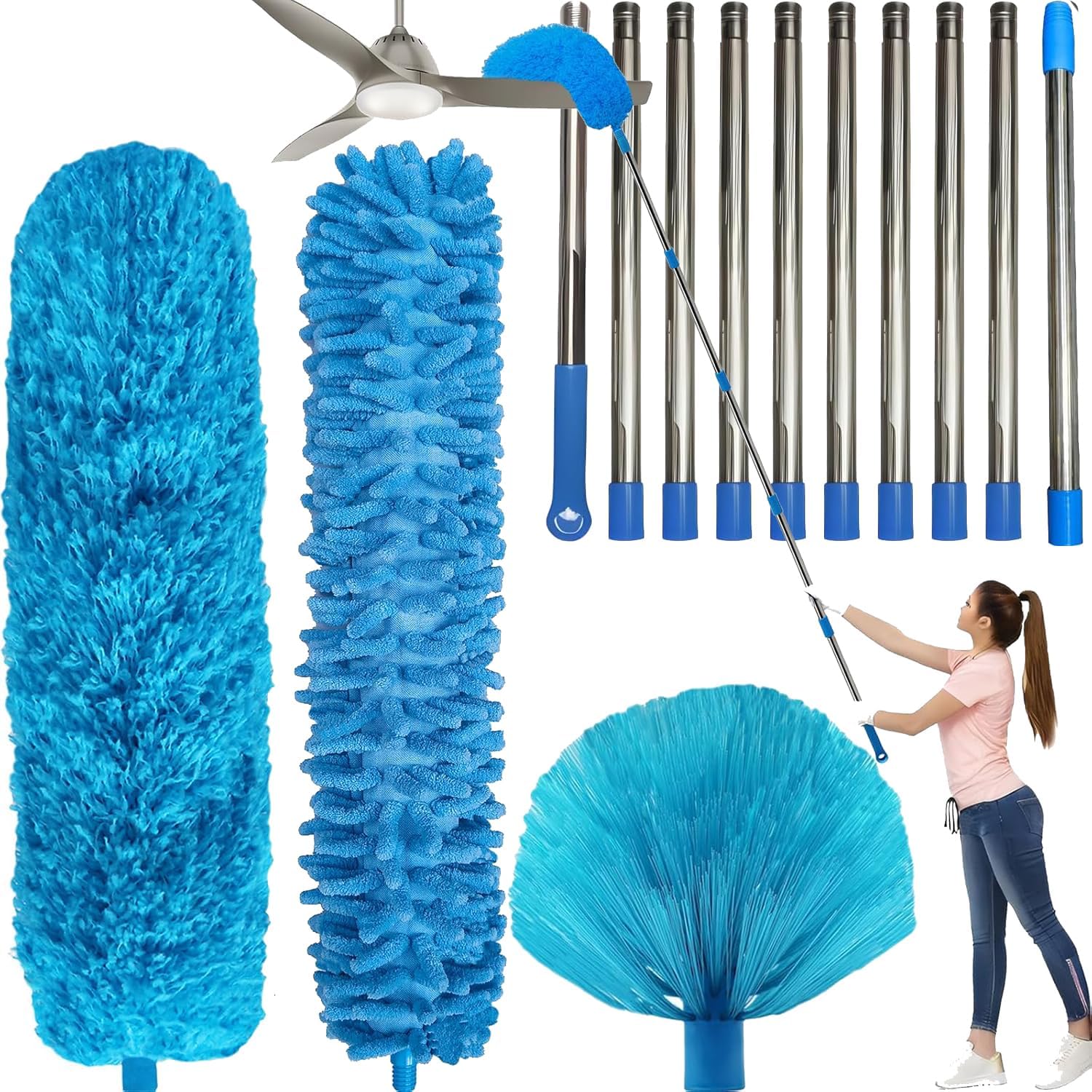 Amazon.com: 3 Pack 20+ Feet High Reach Duster Kit with 3-14 ft ...