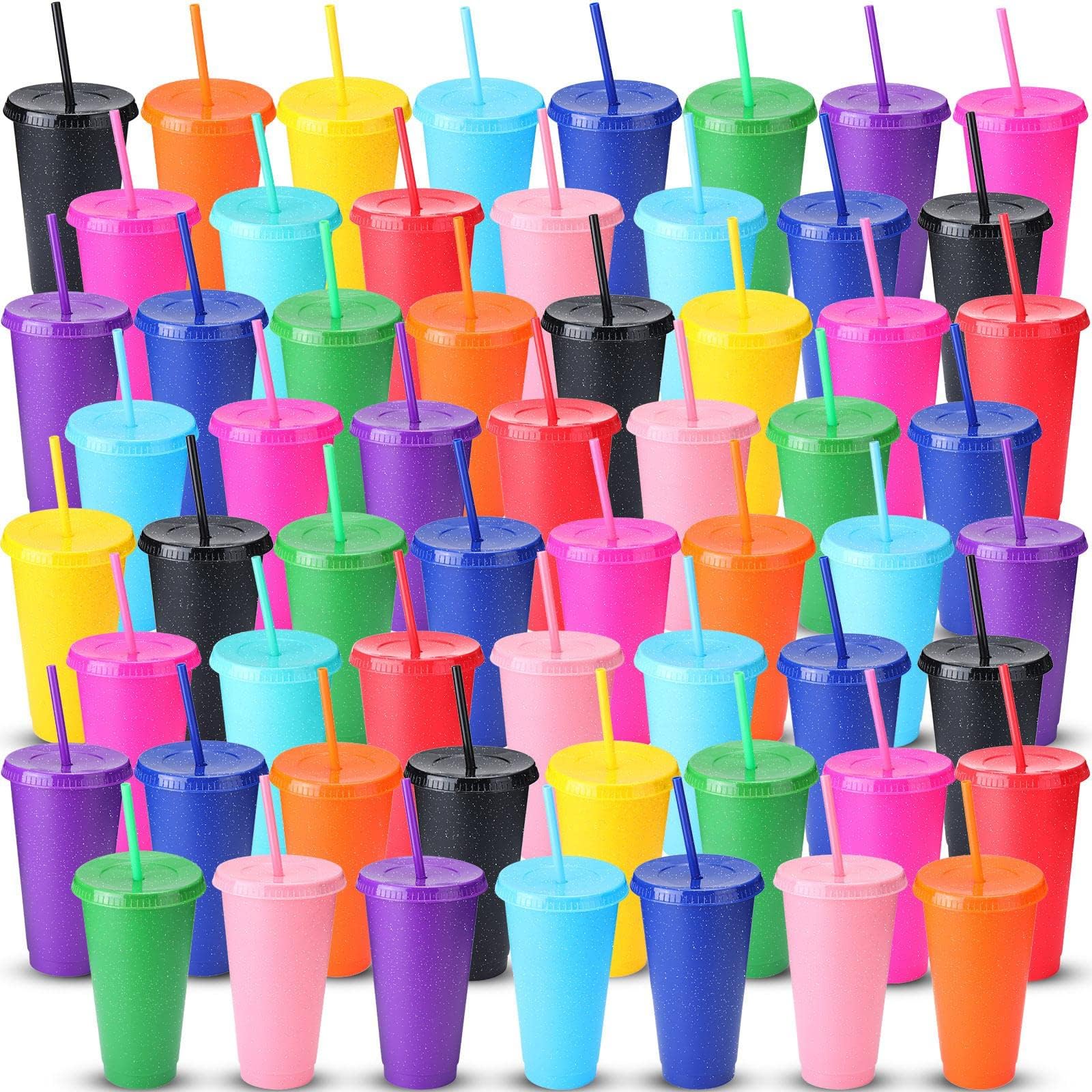 Amazon.com: FoldTier 20 Pcs 24 Oz Graduation Plastic Cups with Lids and ...