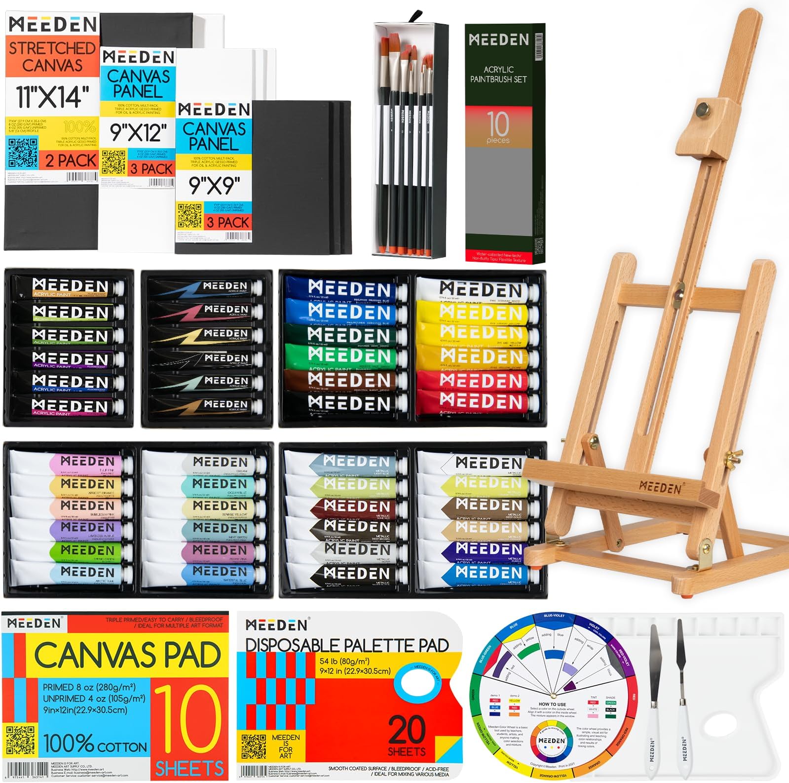 Shuttle Art Acrylic Paint Set, 59 Pack Professional Painting Supplies ...